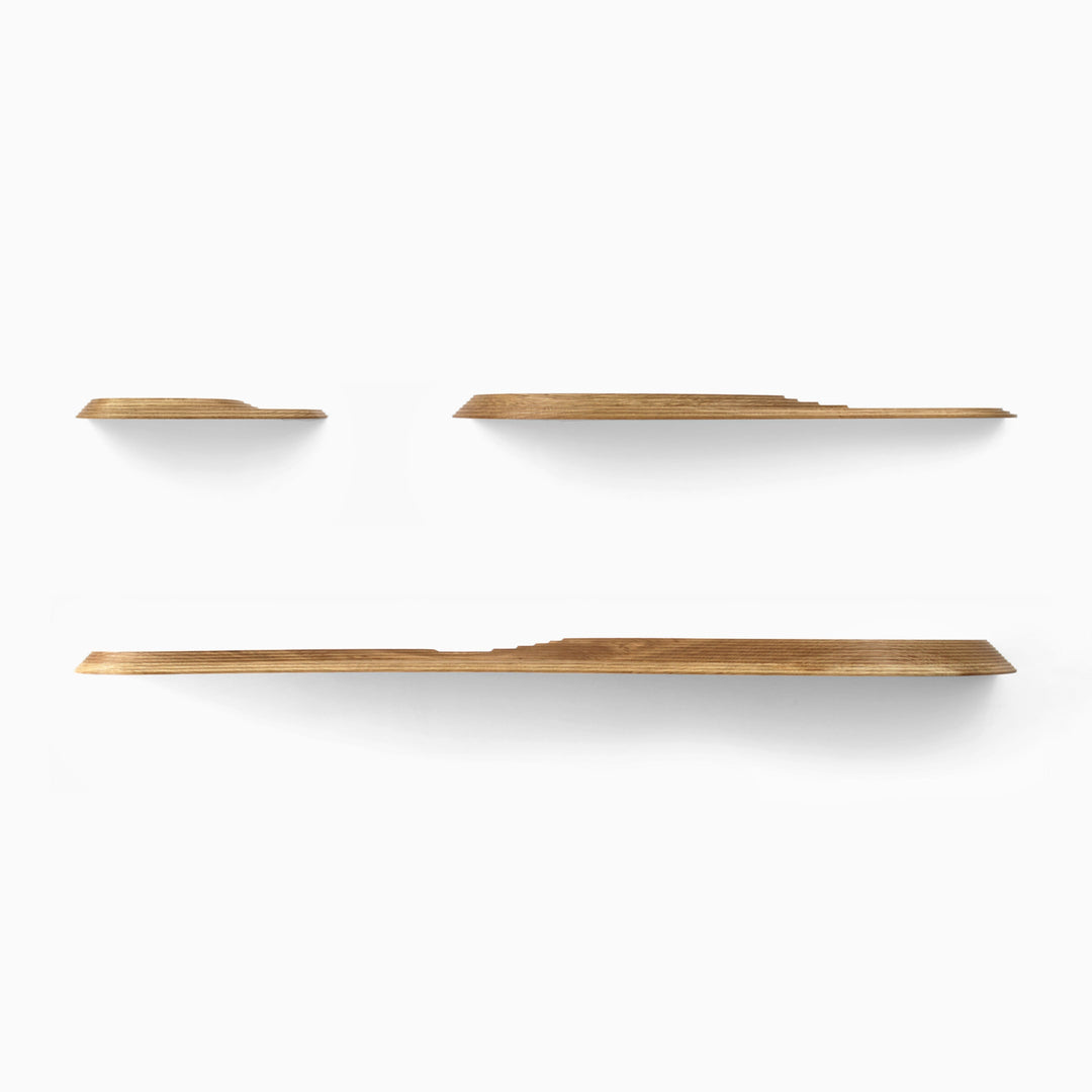 Terrace - Sculptural Solid Wood Wall Shelves | Sāthē