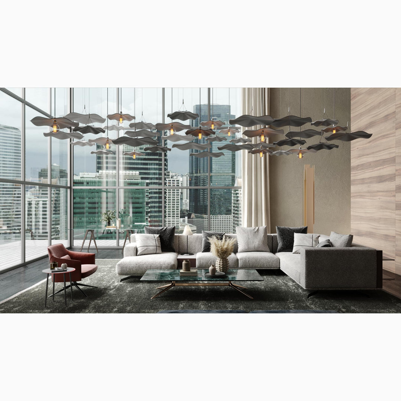 Flutter - Noise Reducing Acoustic Pendant Light | Sāthē
